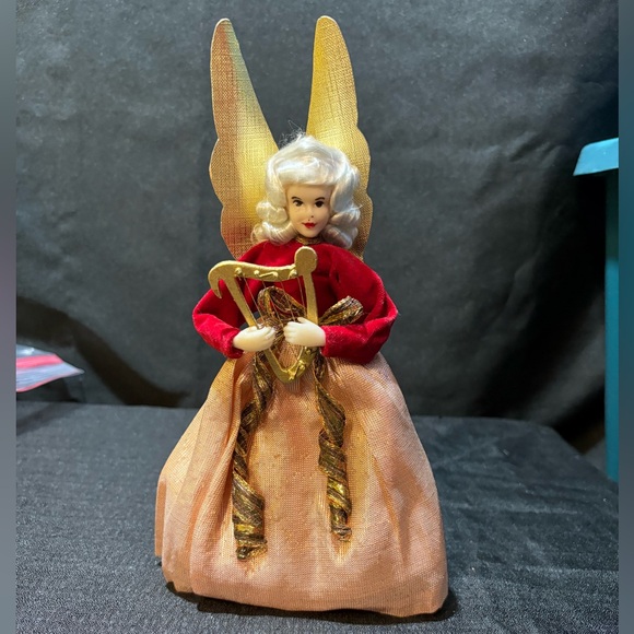 Other | Vintage German Wax Angel 1 Gold Wings Harp Couple Small Marks ...